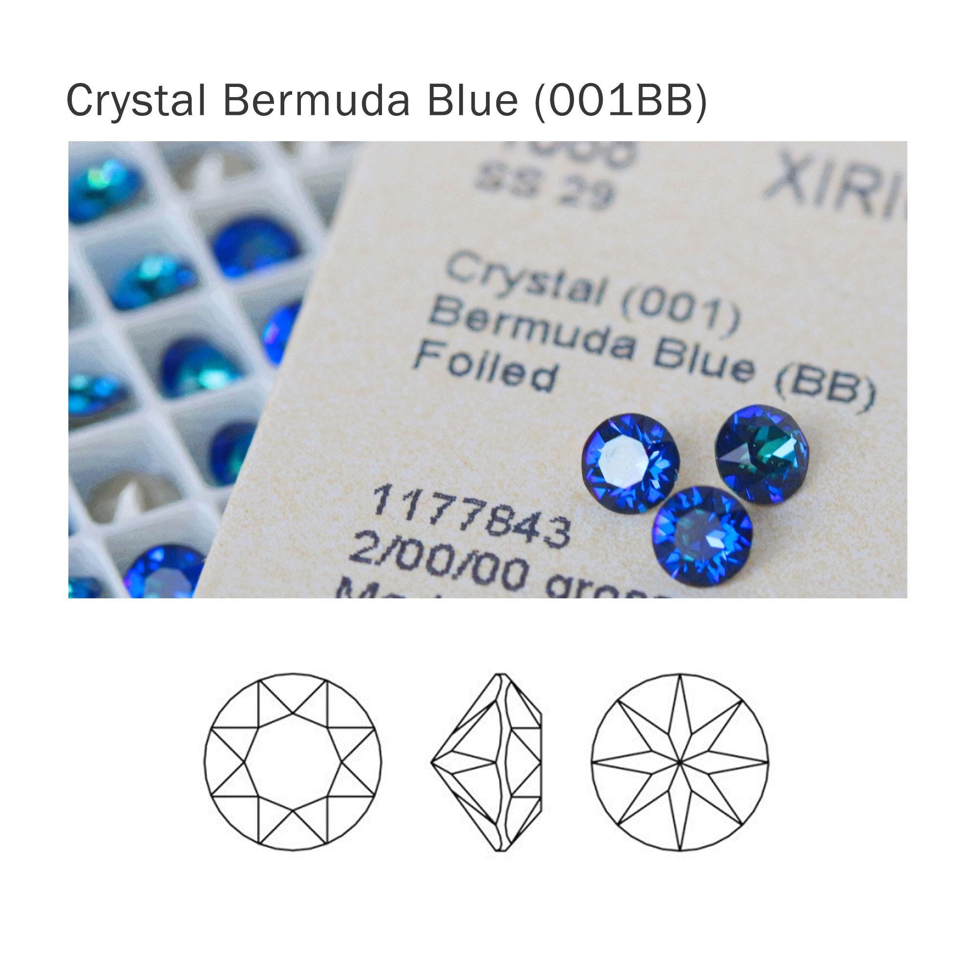 Swarovski 1088 Crystal Bermuda Blue 001BB XIRIUS Chaton Pointed Back ...