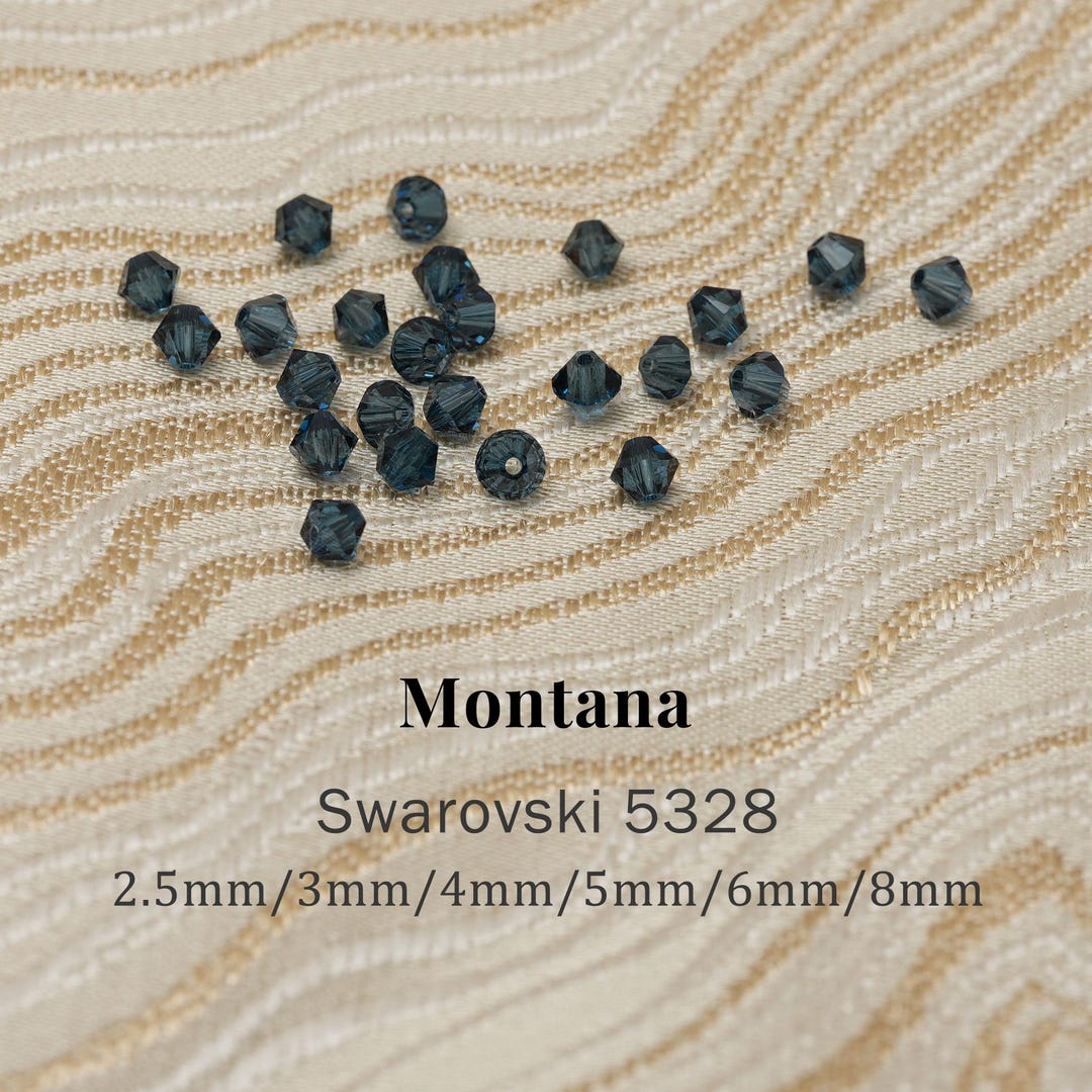 Swarovski 5328 Montana 207 Xilion Bicone Beads, Genuine Austrian ...