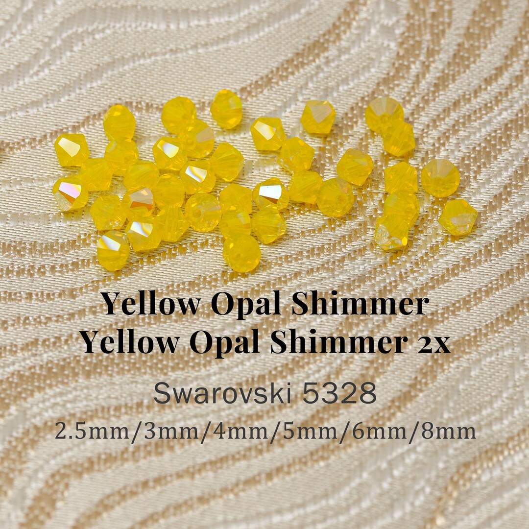 Swarovski 5328 Yellow Opal Shimmer 231SHIM & Yellow Opal Shimmer 2X ...