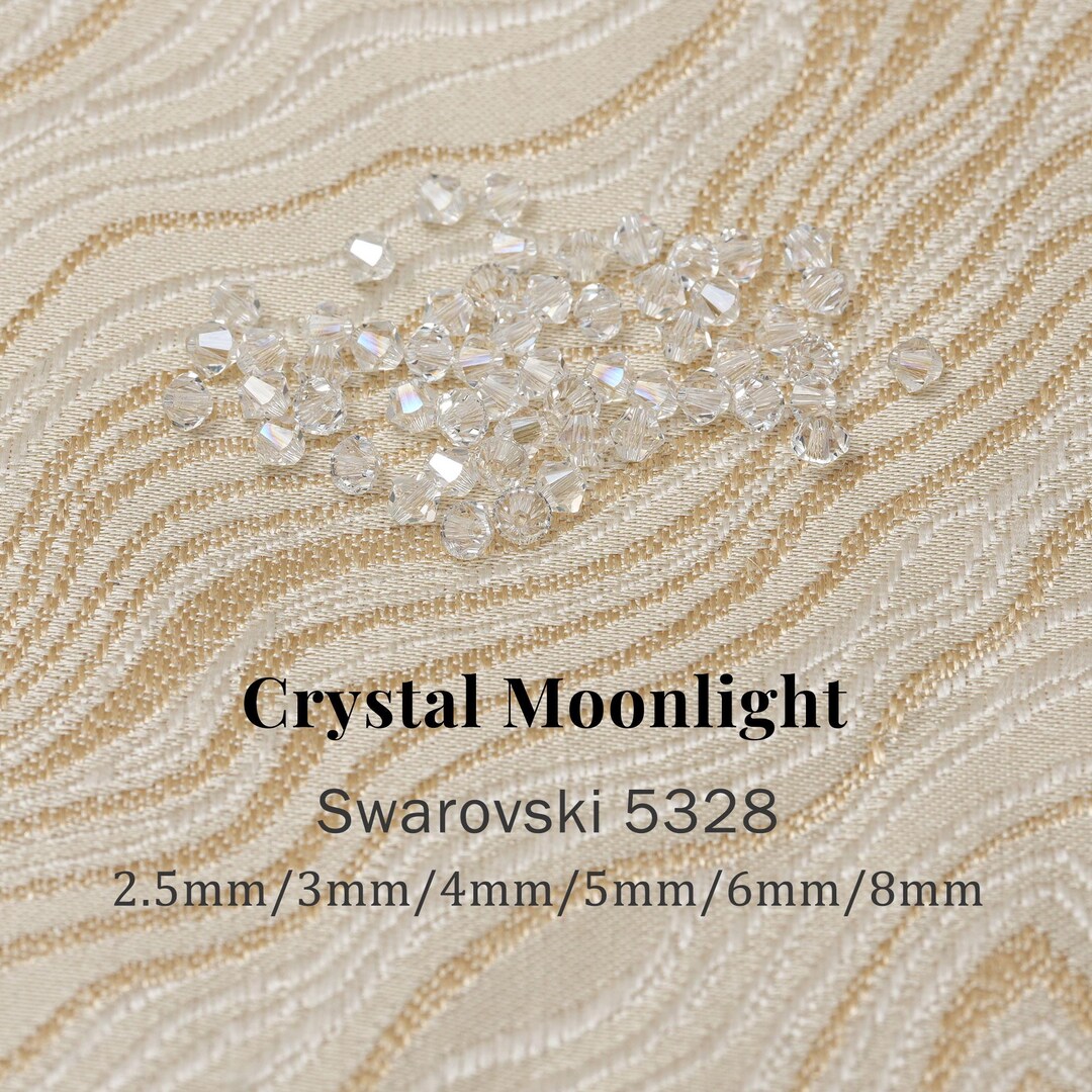 Swarovski 5328 Crystal Moonlight Xilion Bicone Beads, Genuine Austrian ...