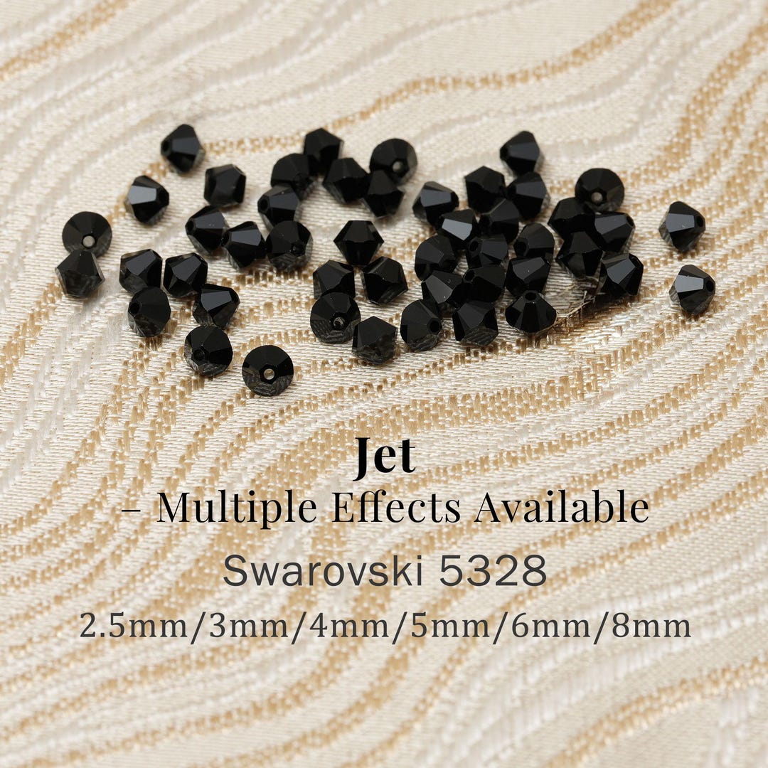Swarovski 5328 Jet 280 Series Xilion Bicone Beads • Aurore Boreale ...