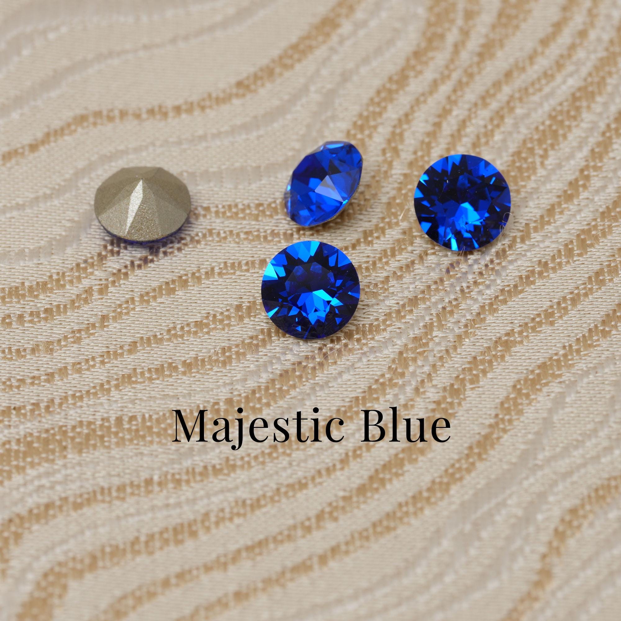Swarovski 1088 Majestic Blue/ Hellotrope 296 XIRIUS Chaton Pointed Back ...