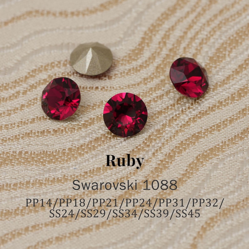 Red Swarovski Nails - Etsy