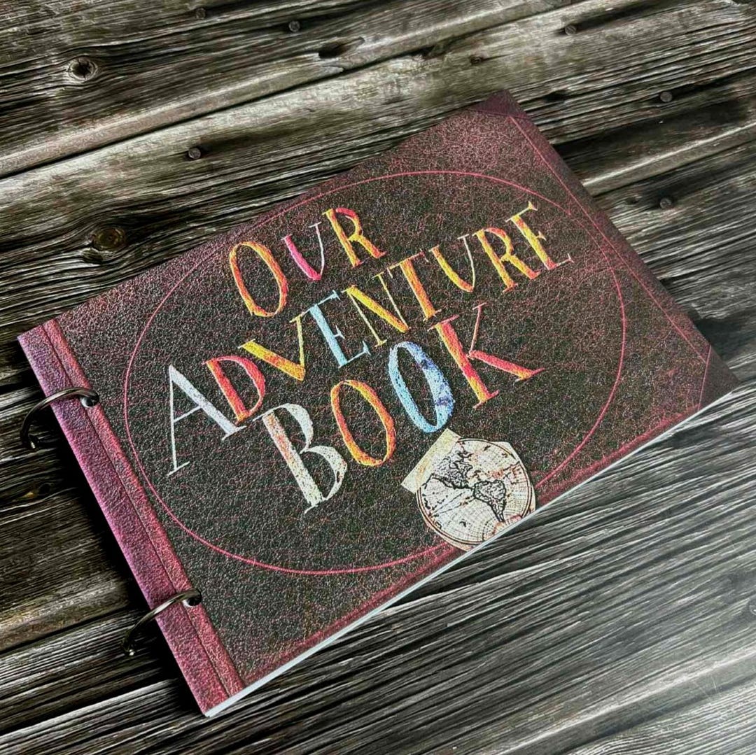 Our Adventure Book Scrapbook Photo Album, Custom Front Cover Words, A5 ...