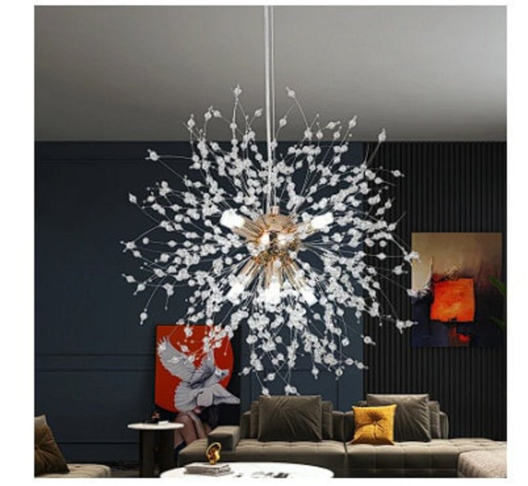 Modern Firework Pendant Light Sputnik Dandelion Chandelier 8 Lights ...
