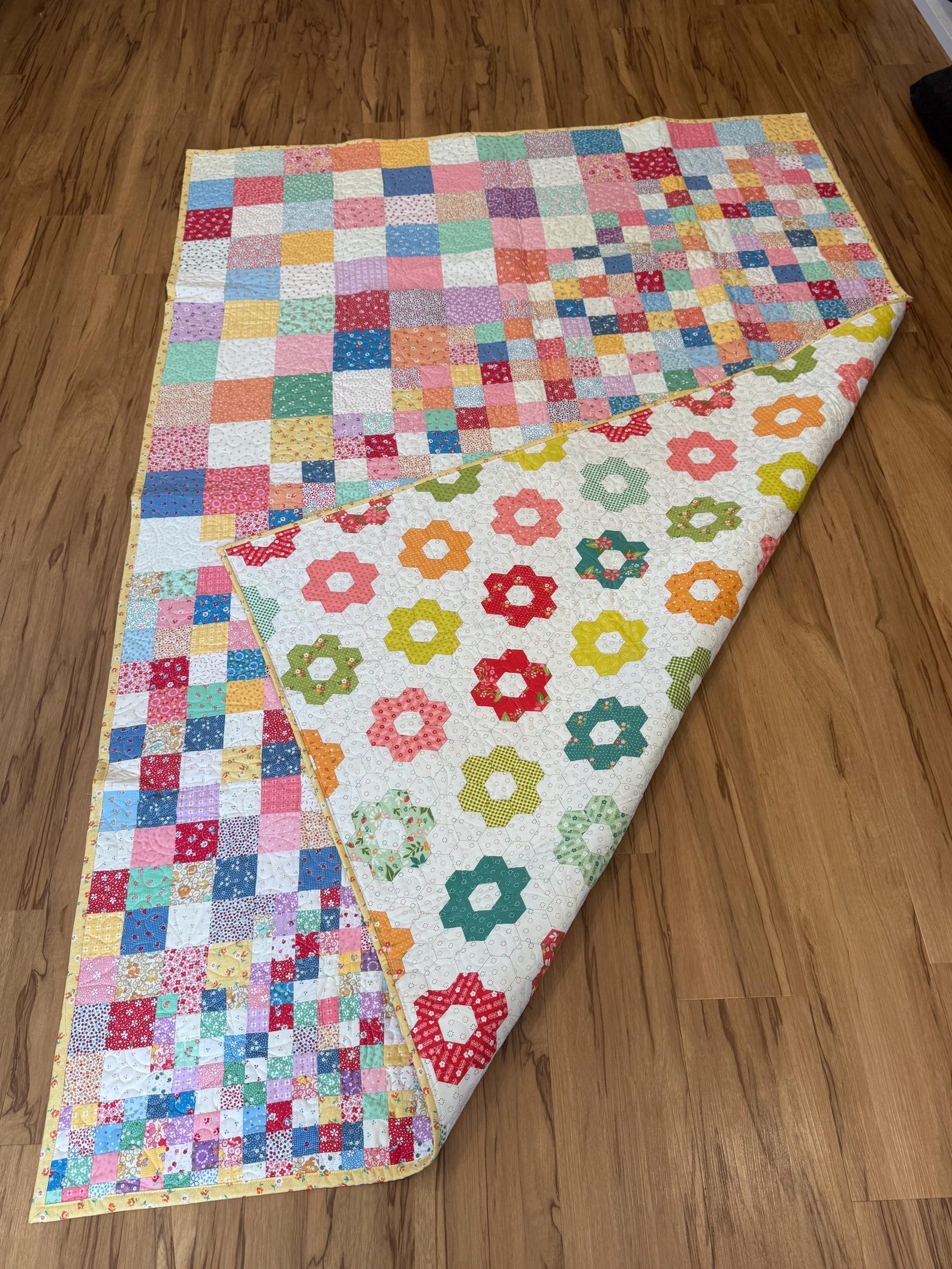 Handmade Postage Stamp Quilt - Etsy