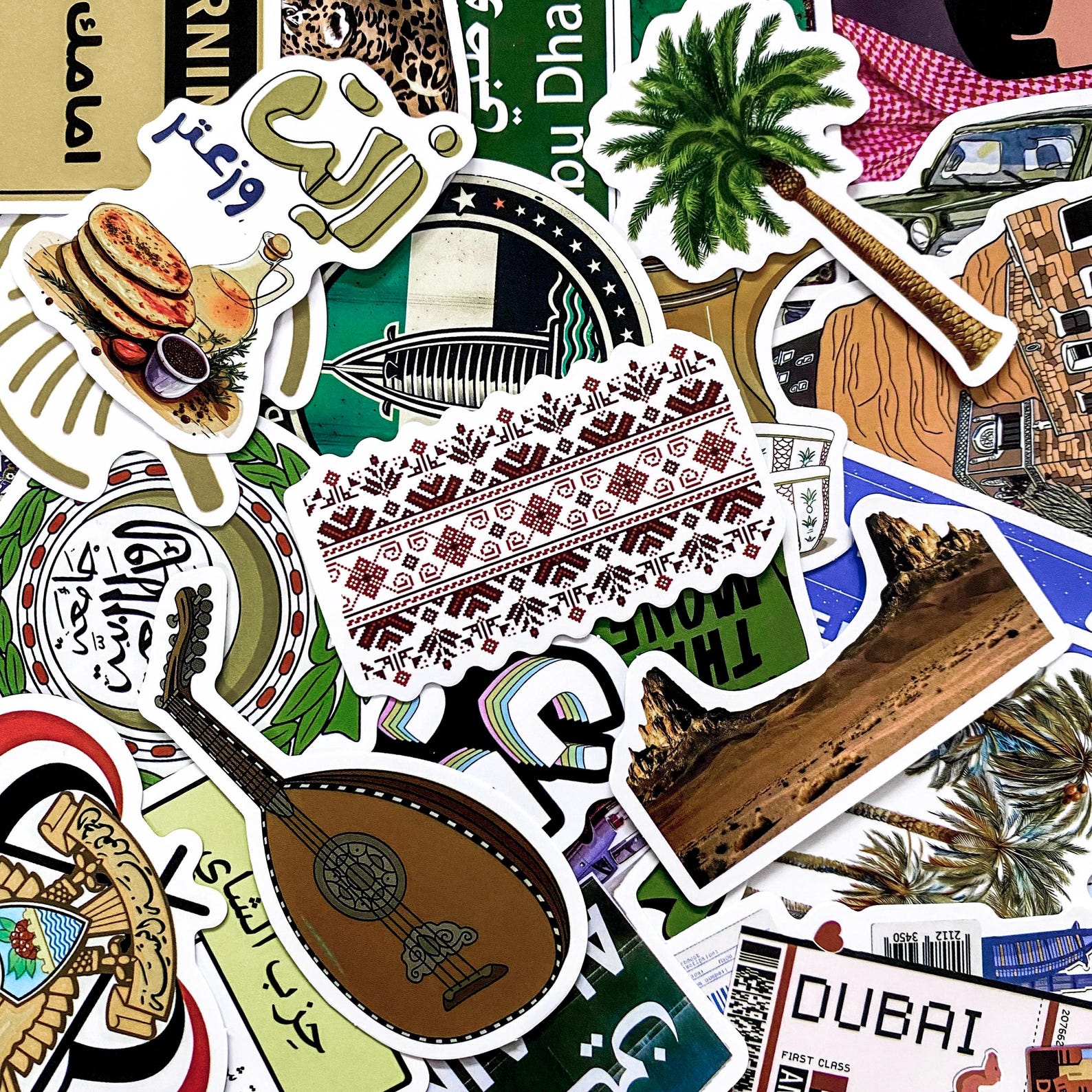 Pack of 50 Arabic Stickers, Middle Eastern Culture Stickers, Arabic ...