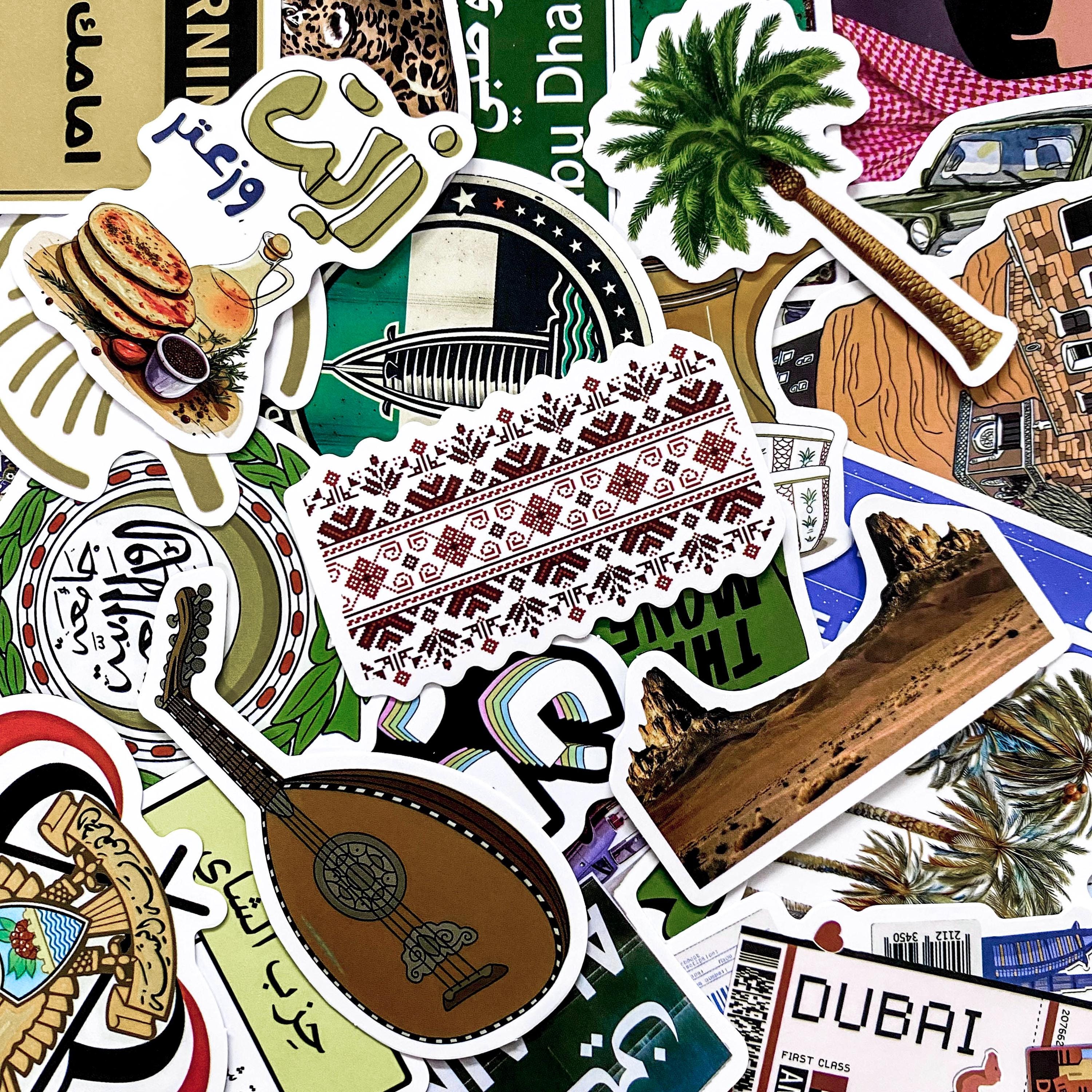 Pack of 50 Arabic Stickers, Middle Eastern Culture Stickers, Arabic ...