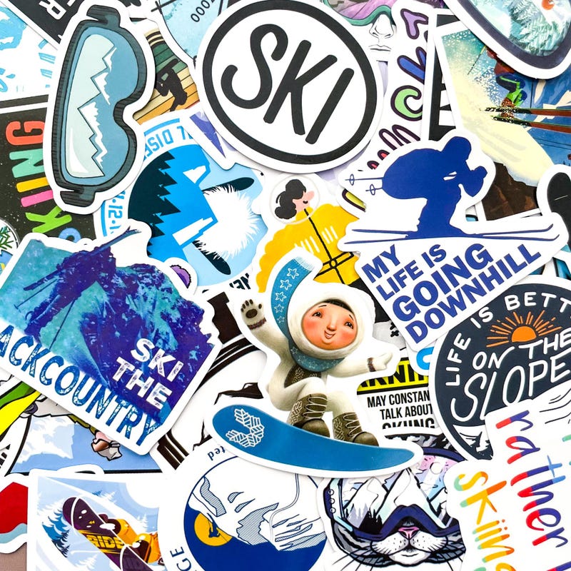 Sticker Sheet Winter Ski - Etsy