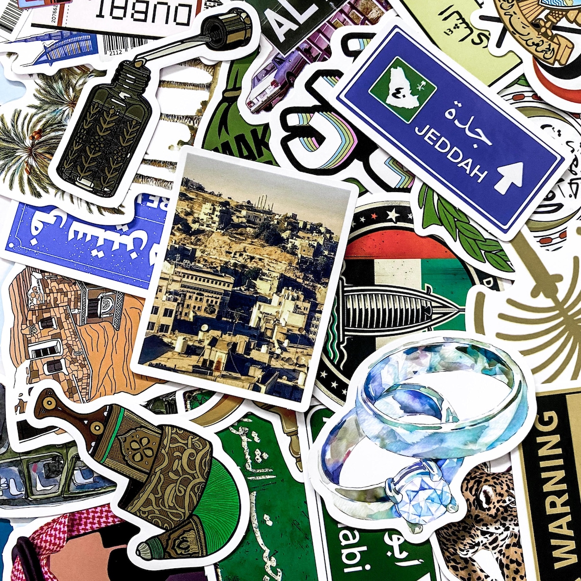 Pack of 50 Arabic Stickers, Middle Eastern Culture Stickers, Arabic ...