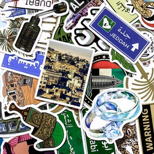 Pack of 50 Arabic Stickers, Middle Eastern Culture Stickers, Arabic ...