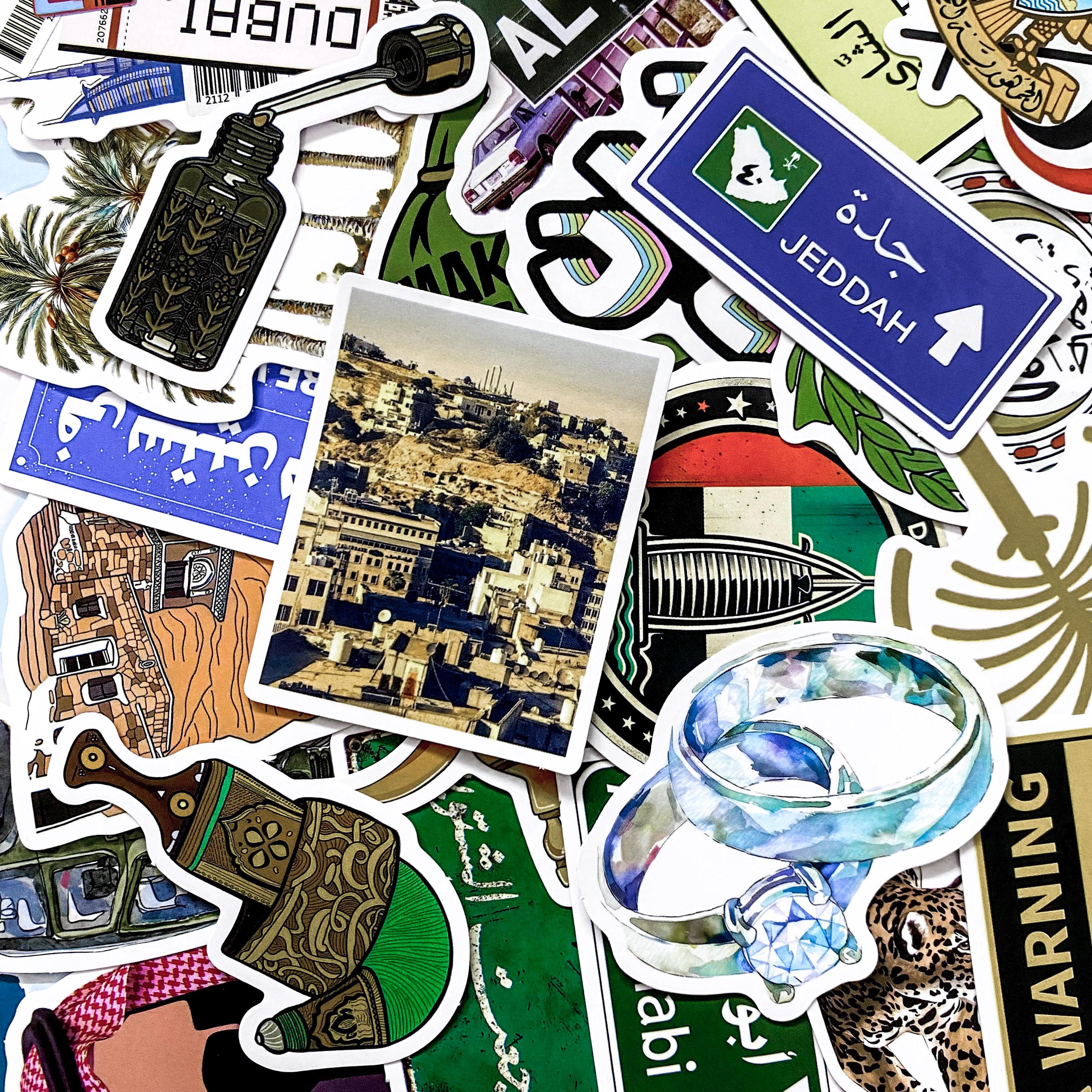 Pack of 50 Arabic Stickers, Middle Eastern Culture Stickers, Arabic ...
