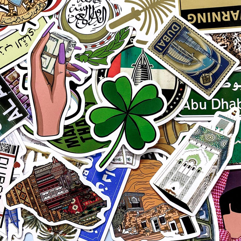 Pack of 50 Arabic Stickers, Middle Eastern Culture Stickers, Arabic ...