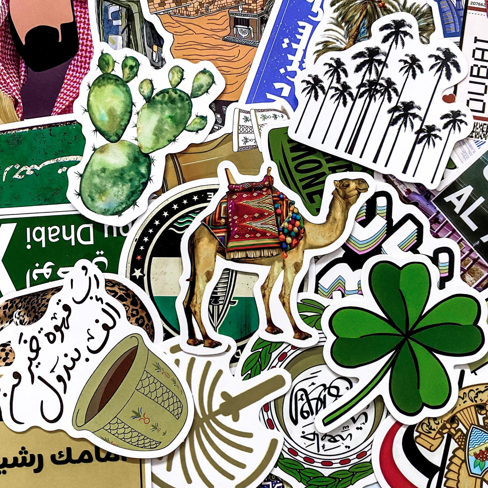 Pack of 50 Arabic Stickers, Middle Eastern Culture Stickers, Arabic ...