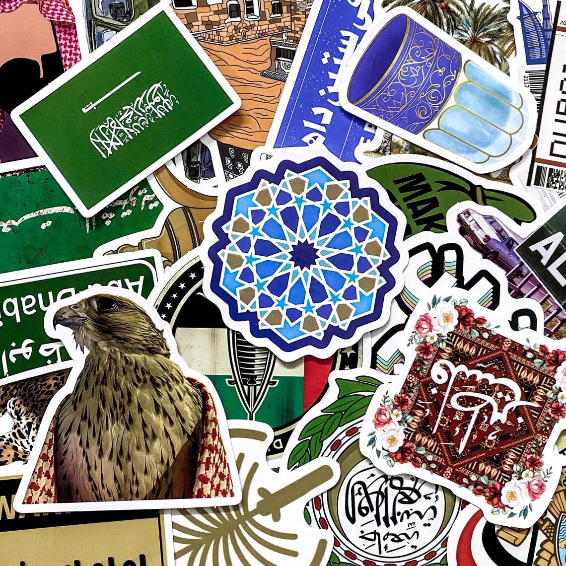 Pack of 50 Arabic Stickers, Middle Eastern Culture Stickers, Arabic ...