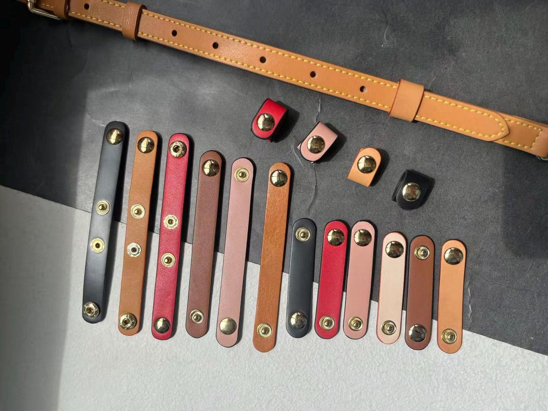 Full Grain Leather Strap Keeper: Adjustable Buckle, Multi-use Organizer ...