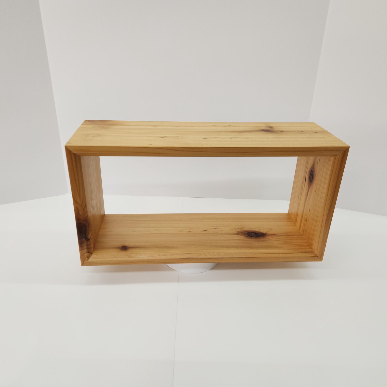 Rustic Cedar Floating Box Frame Shelf With Dovetail Keys Solid Wood ...