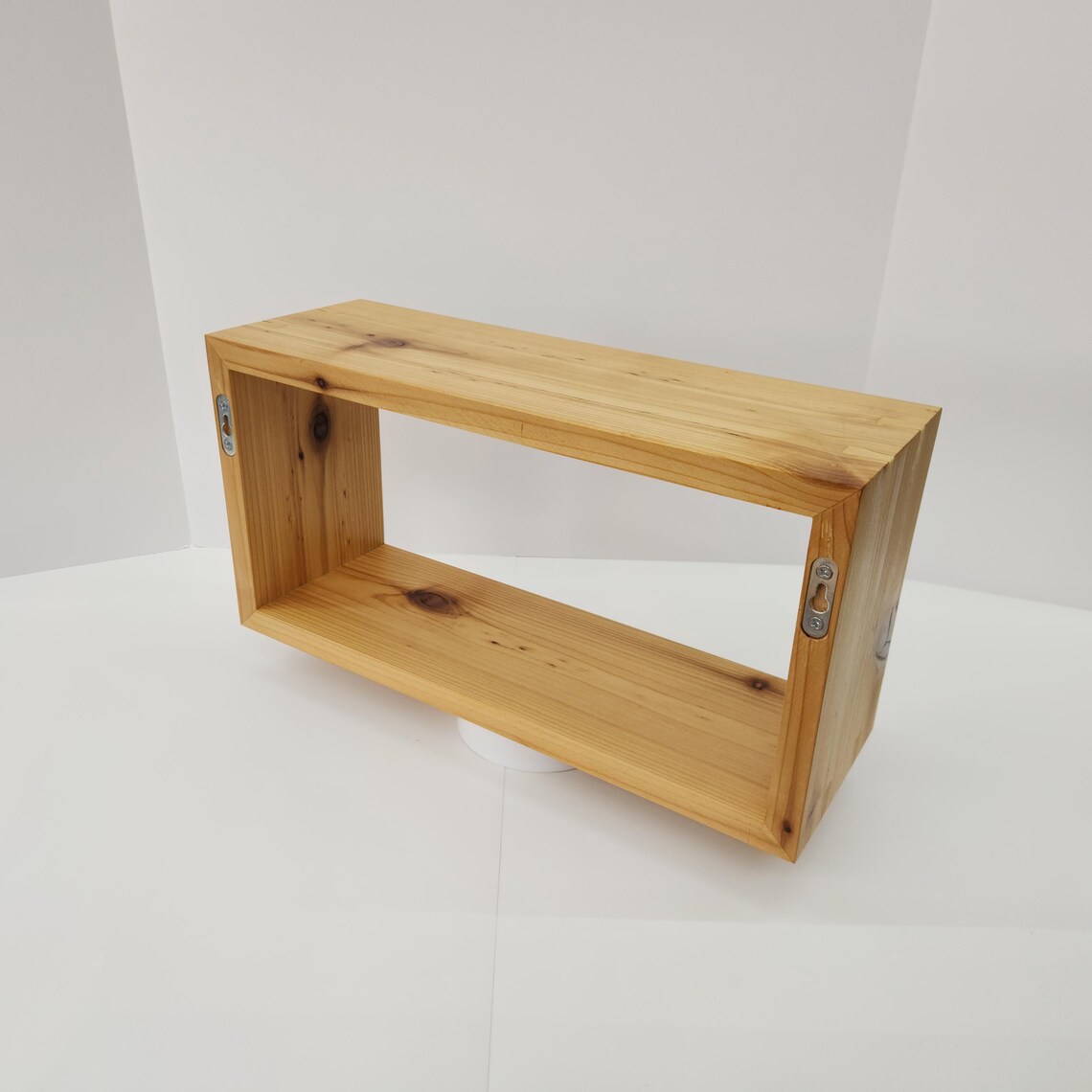 Rustic Cedar Floating Box Frame Shelf With Dovetail Keys Solid Wood ...