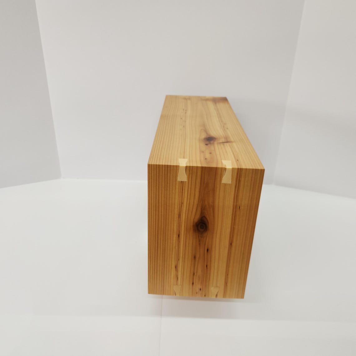 Rustic Cedar Floating Box Frame Shelf With Dovetail Keys Solid Wood ...