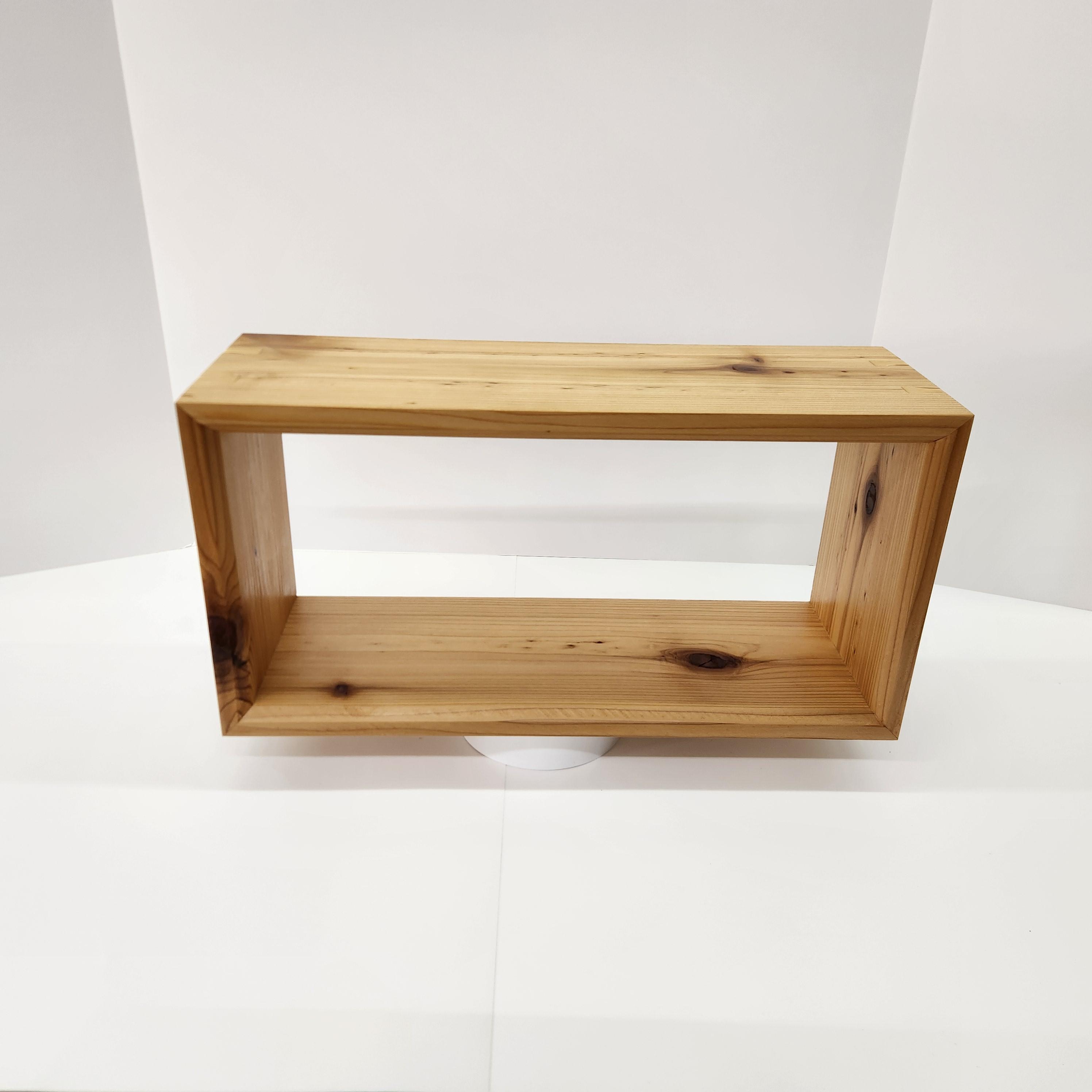 Rustic Cedar Floating Box Frame Shelf With Dovetail Keys Solid Wood ...