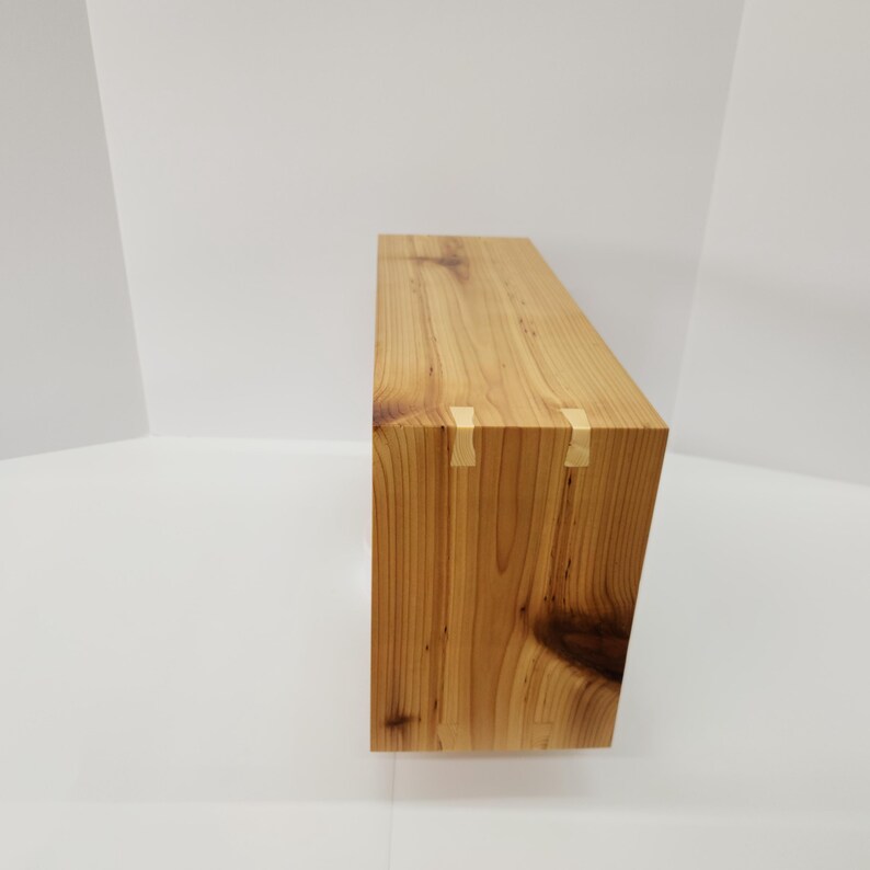 Rustic Cedar Floating Box Frame Shelf With Dovetail Keys Solid Wood ...