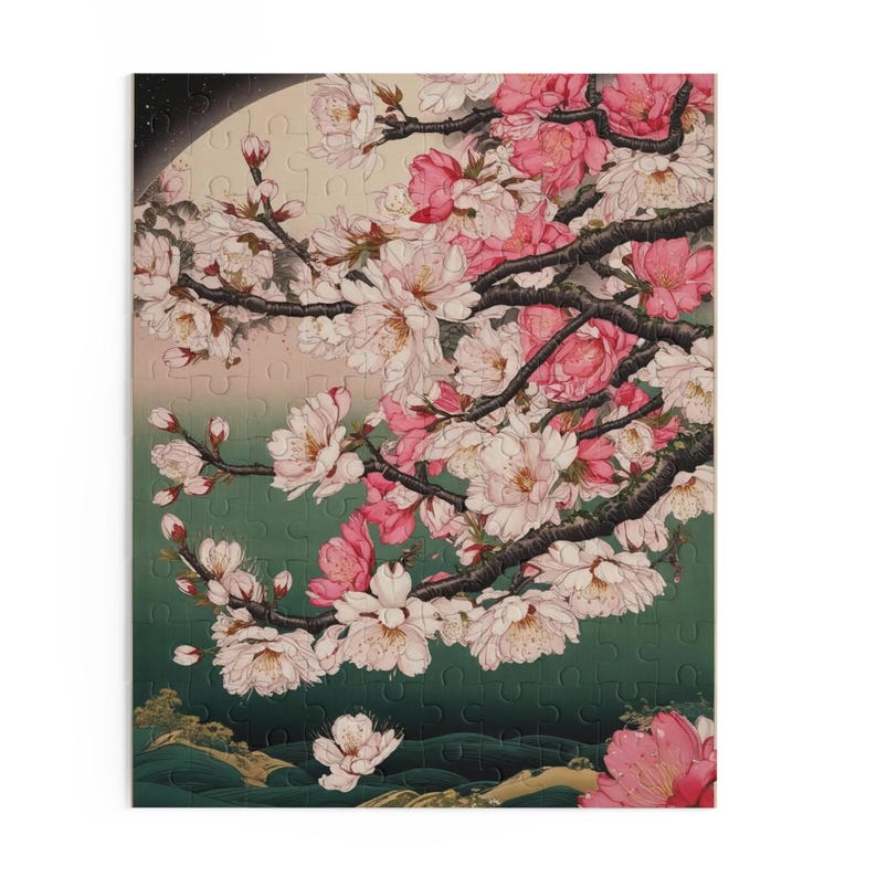 Cherry Blossom Puzzle (120, 252, 500-piece) | Relaxing Activity, Gift ...