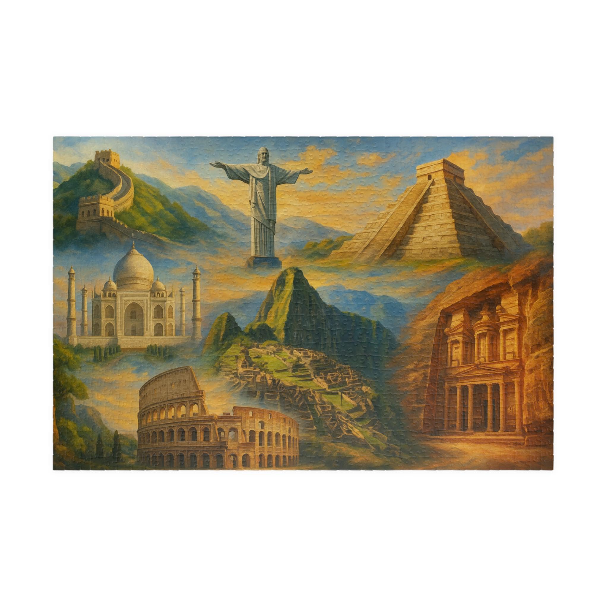 Seven Wonders of the World Jigsaw Puzzle 1000 Piece | Famous Global ...