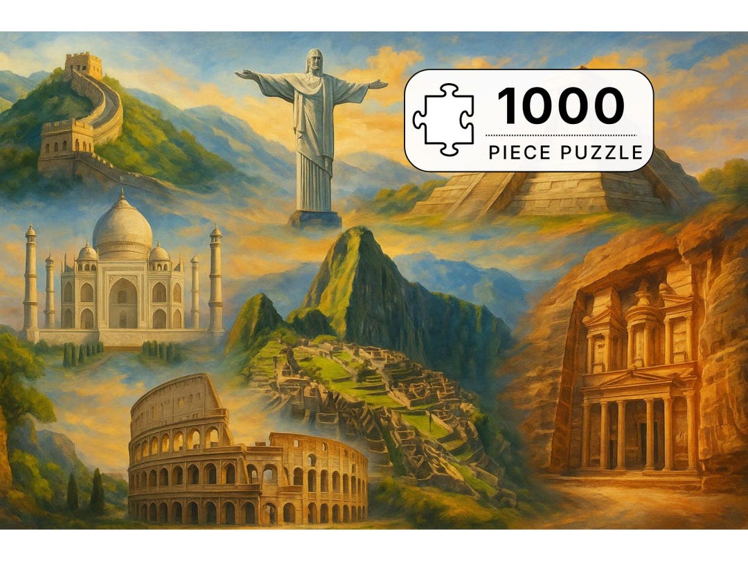 Seven Wonders of the World Jigsaw Puzzle 1000 Piece | Famous Global ...