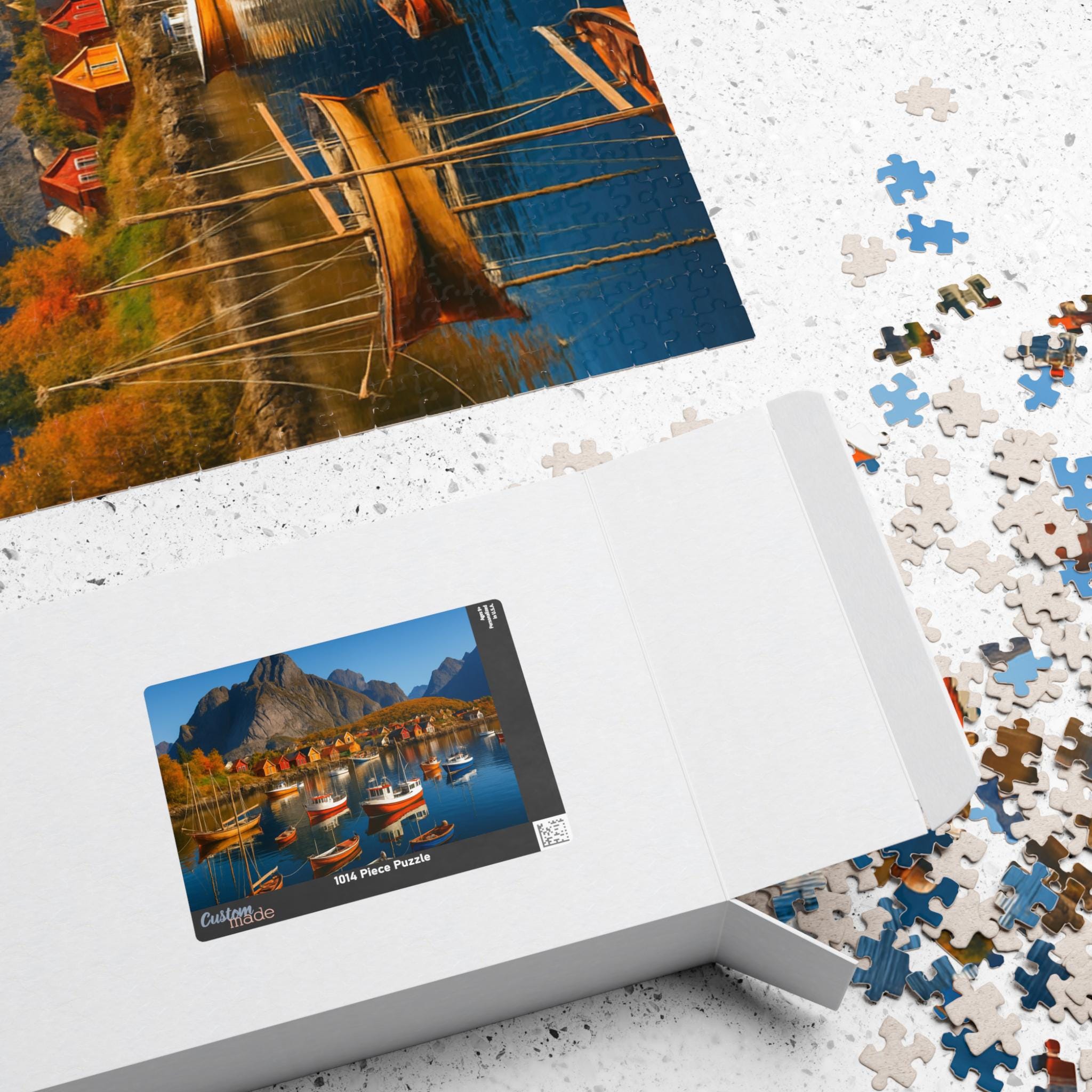 Nordic Boats Harbor Jigsaw Puzzle 1000 Piece | Scandinavian Coastline ...