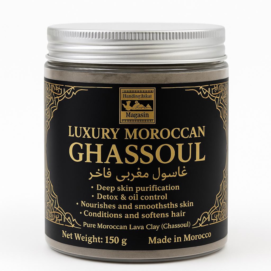 Moroccan Rhassoul Clay Mask –mineral Mud Face & Hair Treatment, Deep ...