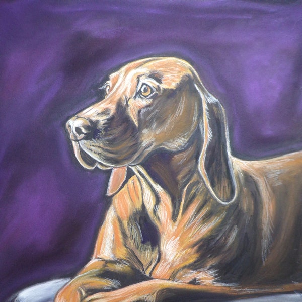 Redbone Coonhound Painting - Etsy