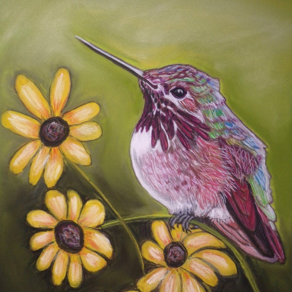 Hummingbird Painting - Etsy