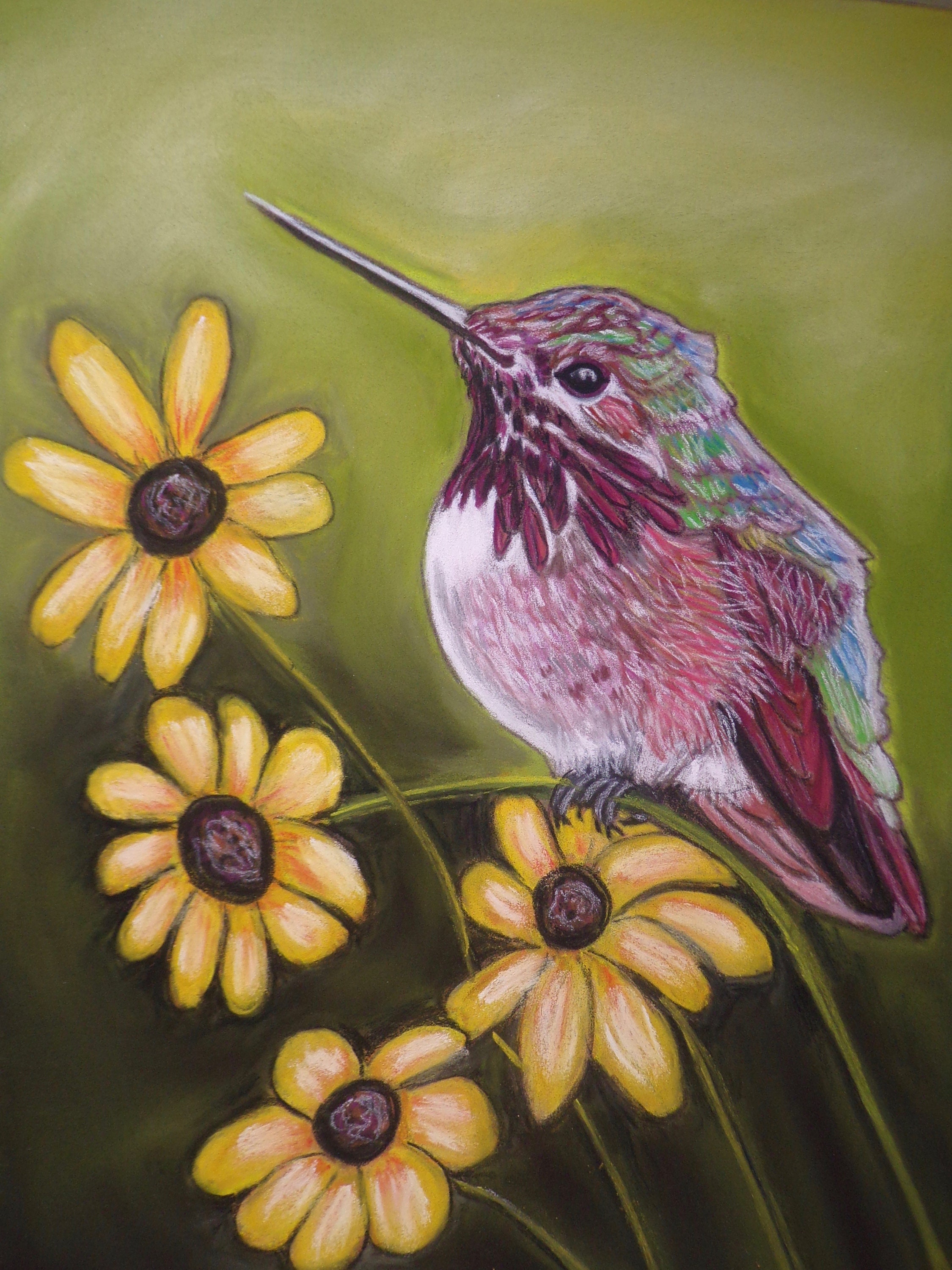 Simple Hummingbird Painting