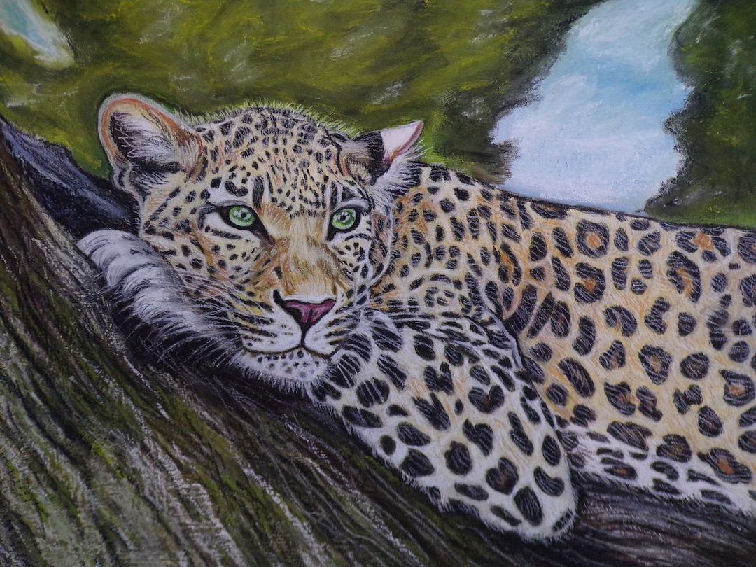 Leopard Original Painting- Hand Painted Art- Handmade Art - Etsy