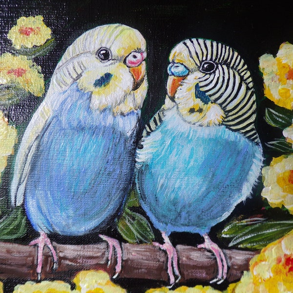 Parakeet Painting - Etsy