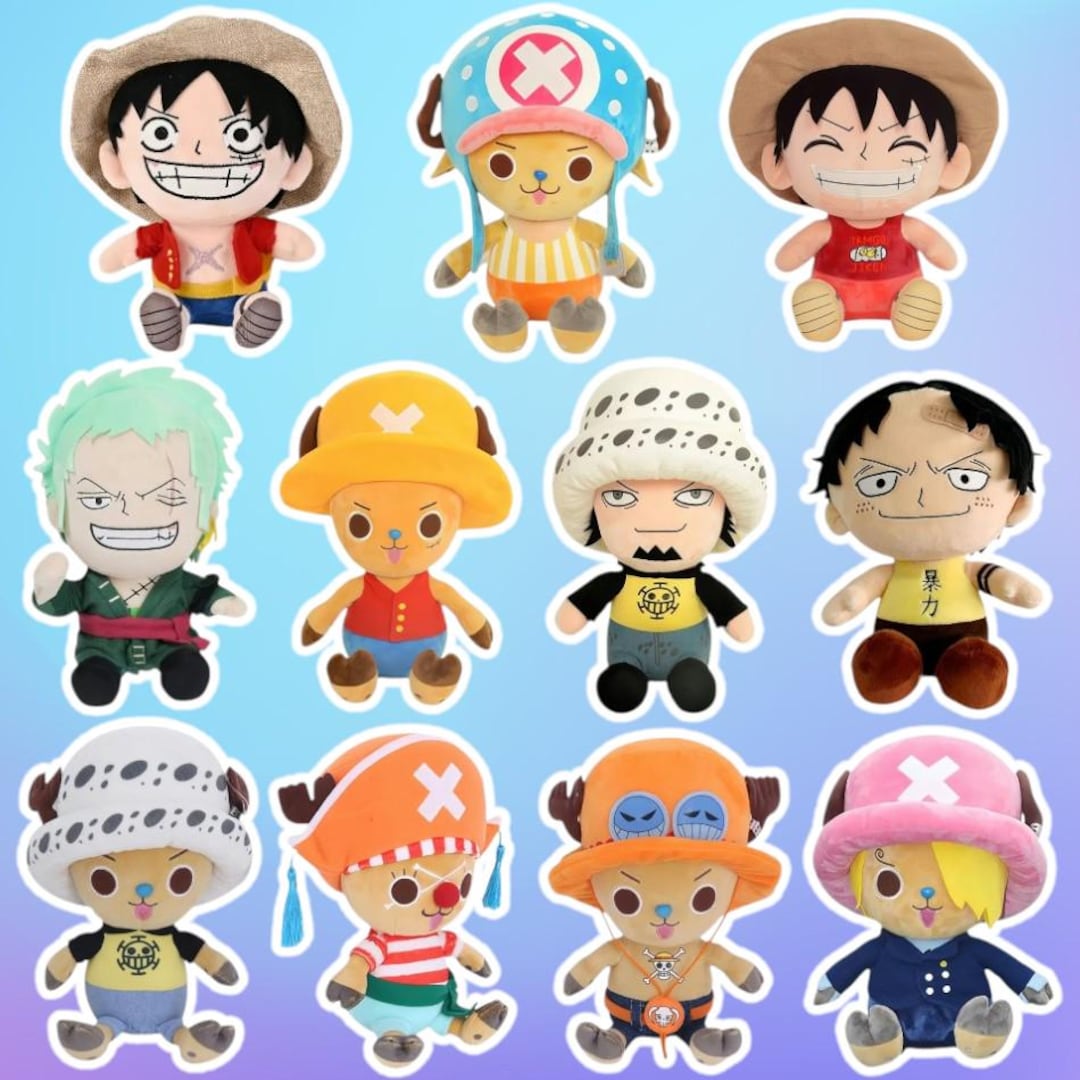 One Piece Plush Toys 25cm, Luffy Chopper Ace Roronoa Zoro Cute Stuffed ...
