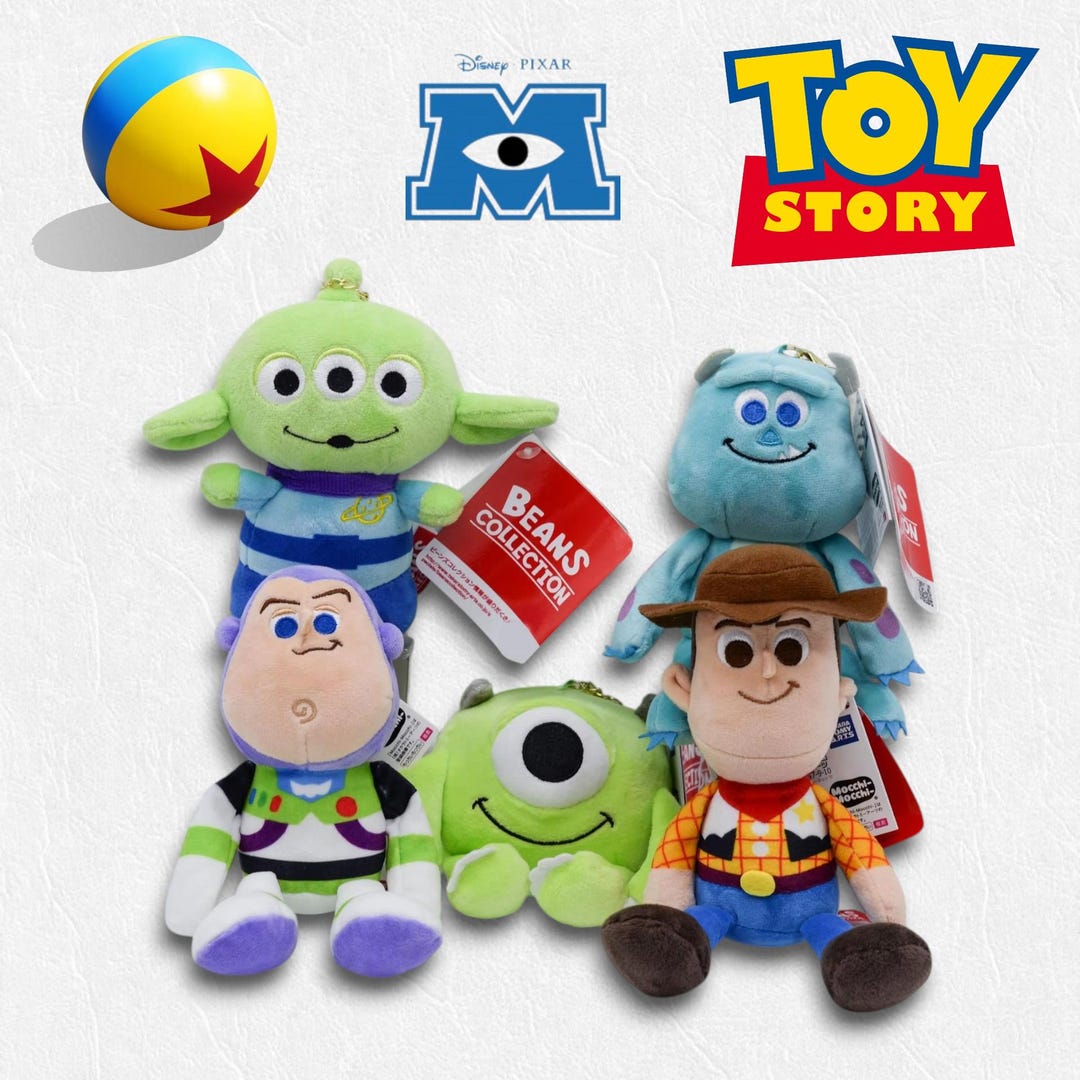 Disney Toy Story and Monster Inc 4 Woody Buzz Lightyear Plush Toy ...