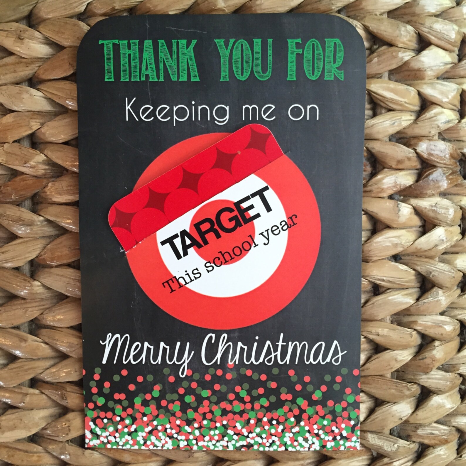 Christmas PRINTABLE for Teacher 'target Gift Card Holder" Gift Tags ...