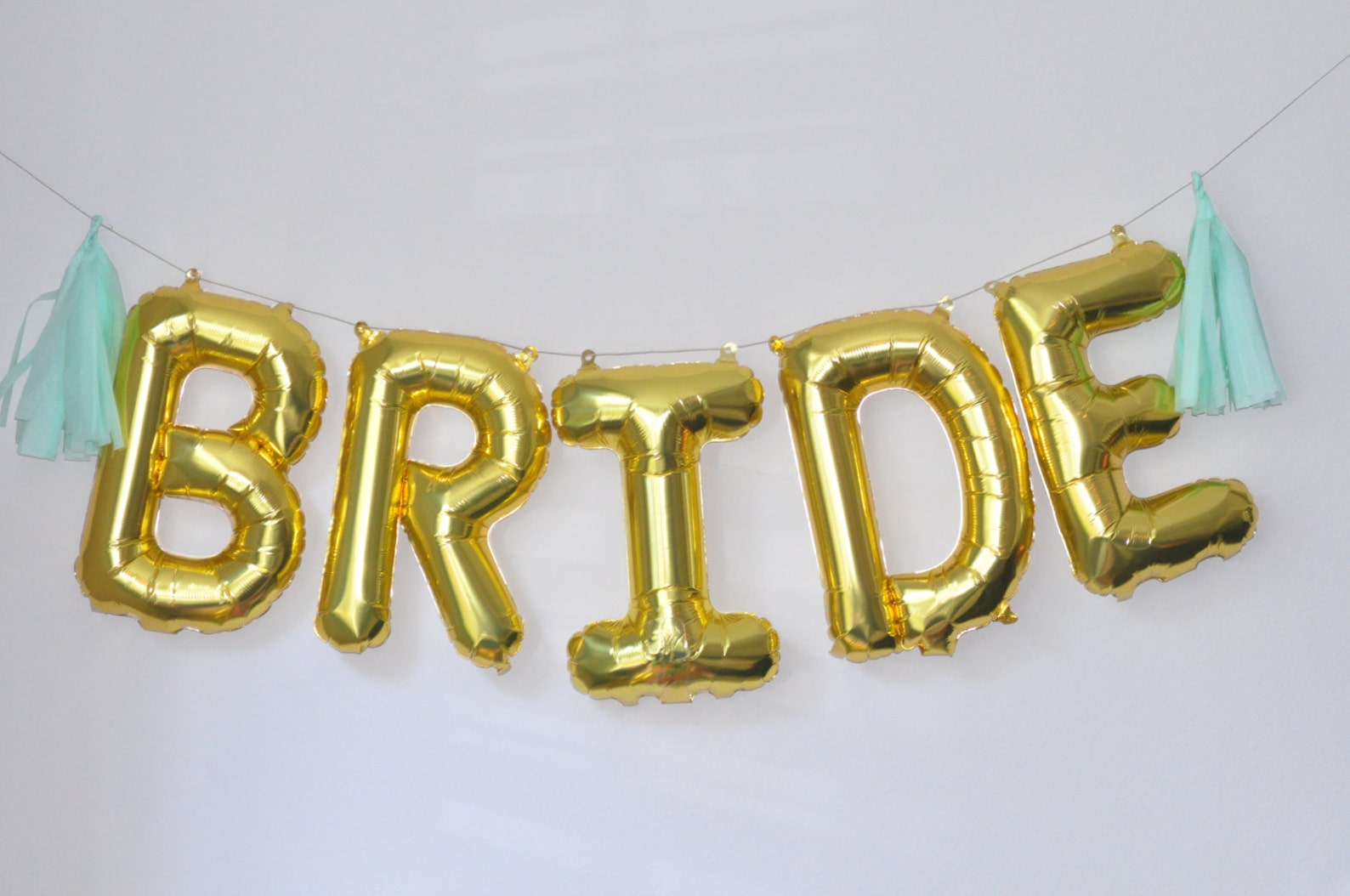 BRIDE Gold Mylar Balloons bachelorette Party Bridal Shower - Etsy