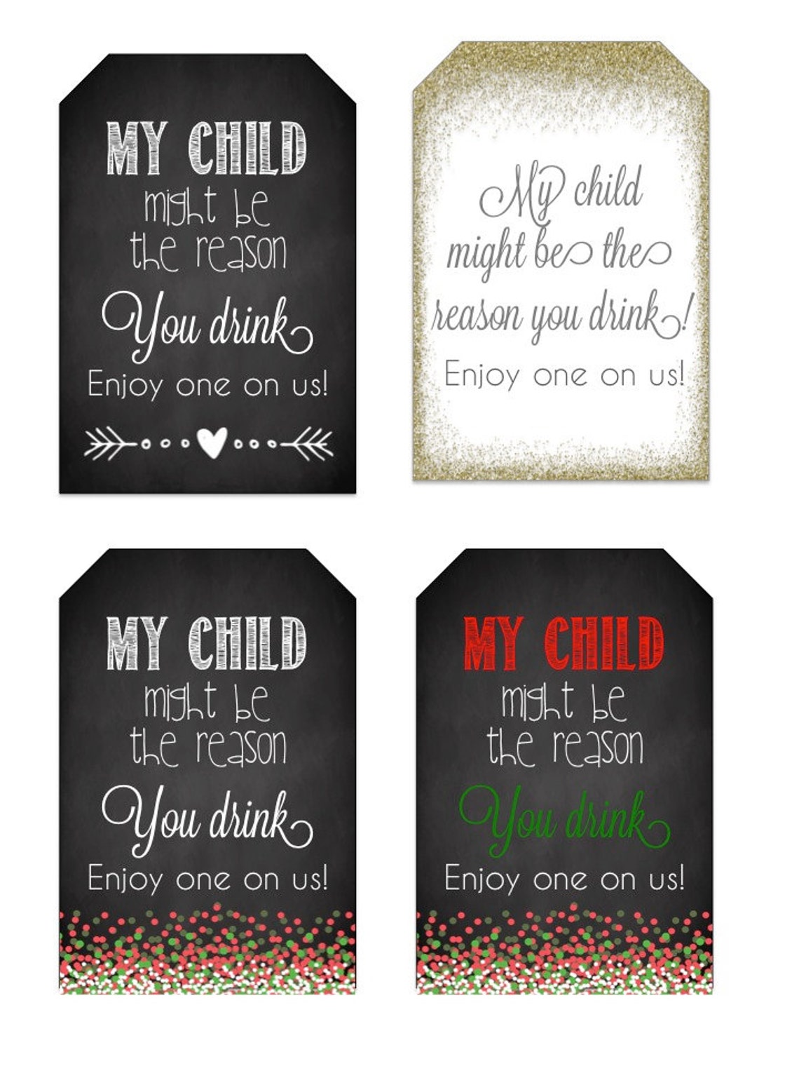 Teacher Wine Gift; My Child Might Be the Reason You Drink {printable ...