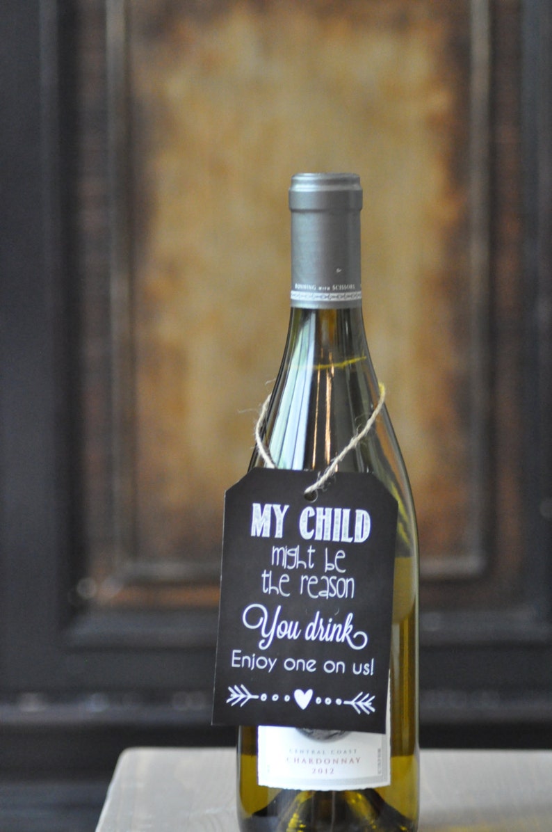 Teacher Wine Gift My Child Might Be the Reason You Drink - Etsy
