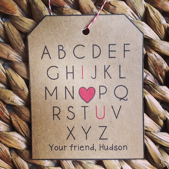 Valentine Printable Abc's I Love You Valentine INSTANT | Etsy