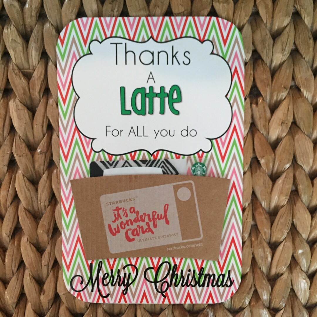 Christmas PRINTABLE 'merry Christmas and Happy Latte Gift Tags INSTANT ...