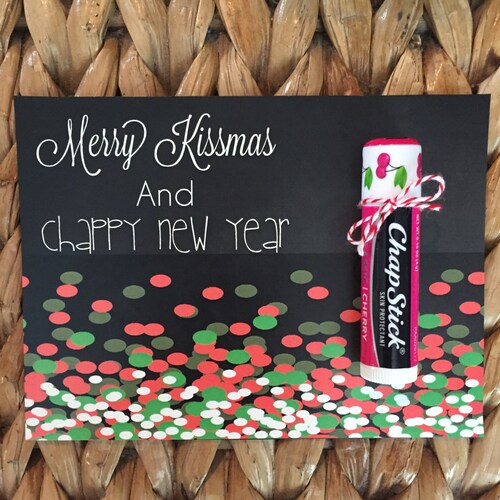 Printable Merry Kissmas and Chappy New Year Tag Teacher Gift - Etsy