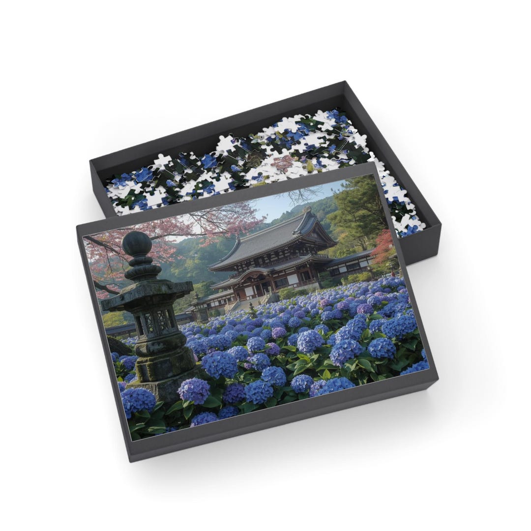 Hase-dera Temple Hydrangeas Challenging Realistic Jigsaw Puzzle (1000 ...