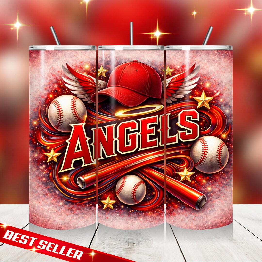 Angels Baseball Tumbler Sublimation Design, 20oz PNG (digital Download ...