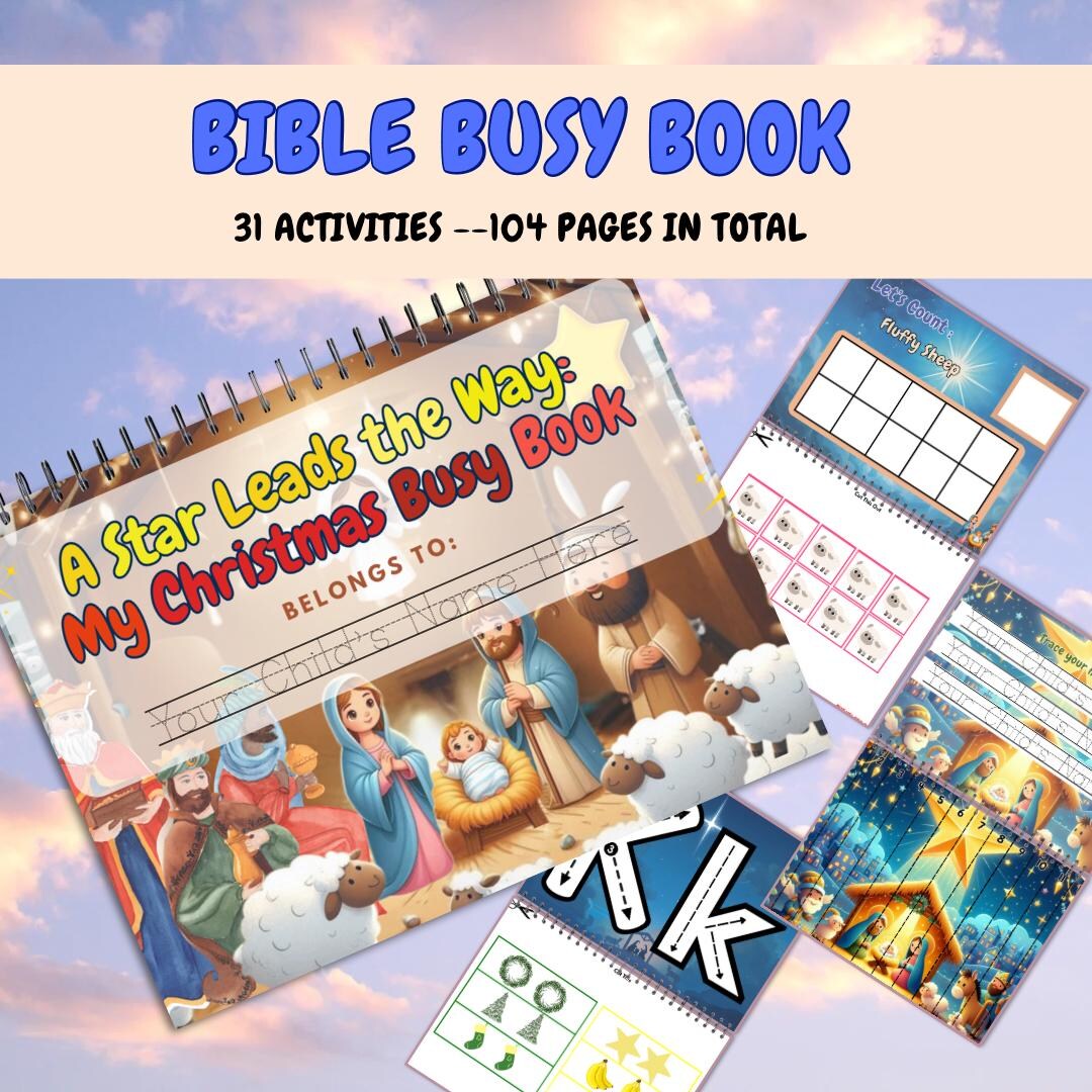 Nativity Busy Book: Christmas Bible Story Activity (printable PDF) - Etsy