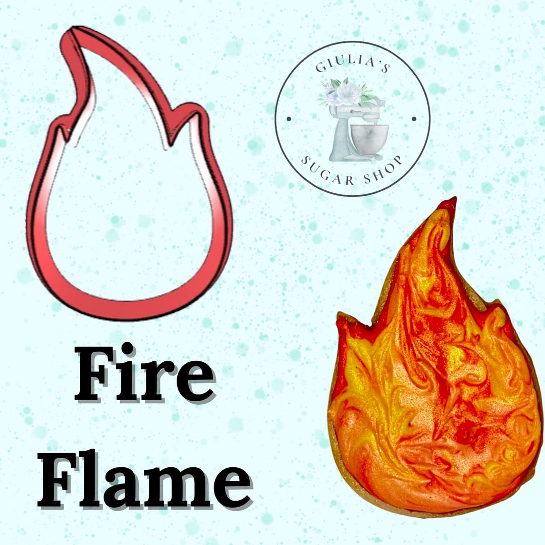 Fire Flame Cookie Cutter: Fiery Theme, Fondant & Clay Crafts - Etsy