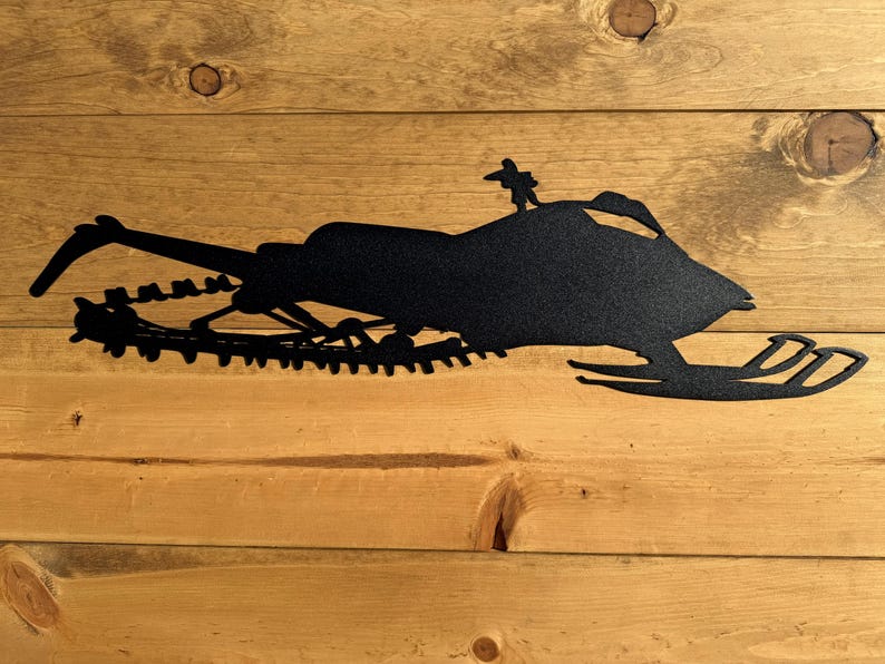 Snowmobile Outdoor Metal Decor With Powder Coated Finish - Etsy