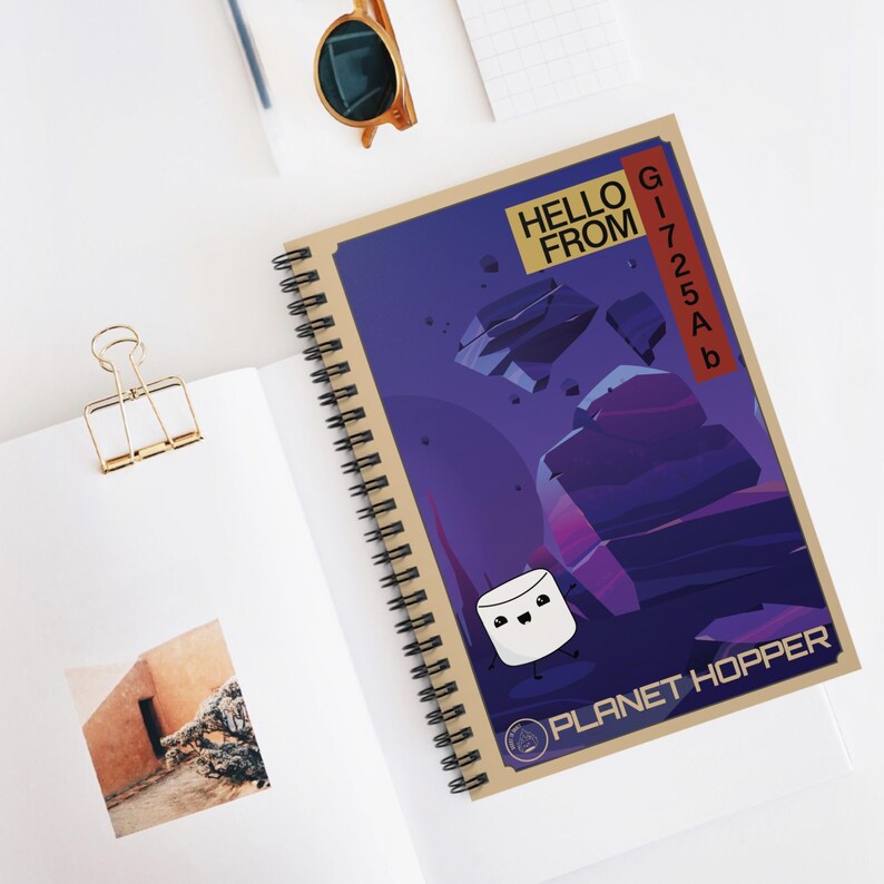 Exoplanet Gi725ab Planet Hopper Spiral Notebook - Cosmic Camper ...